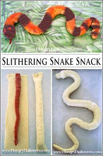 Slithering Snake Snack - Halloween pigs in a blanket - Hungry Happenings