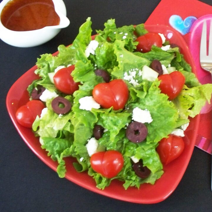Valentine's Day Salad with Tomato Hearts | Hungry Happenings