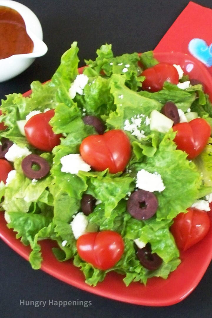 Valentine's Day Salad with Tomato Hearts | Hungry Happenings