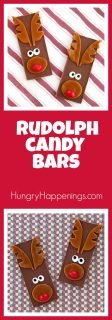 Rudolph the Red Nose Reindeer Candy Bars - Fun Christmas Candy