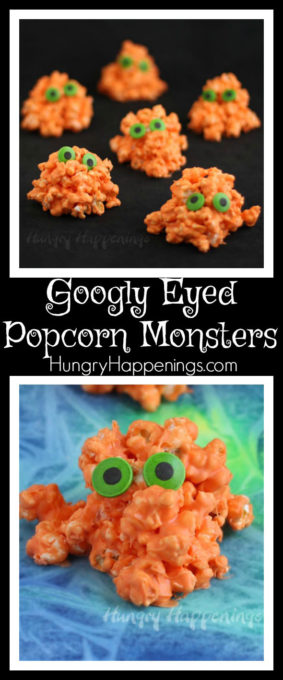 Not So Scary Halloween Treats - Googly Eyed Popcorn Monsters - Hungry ...