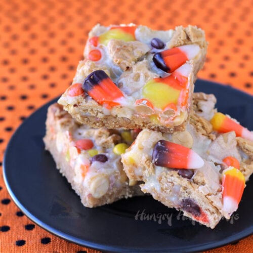Candy Corn Magic Bars | Halloween | Hungry Happenings