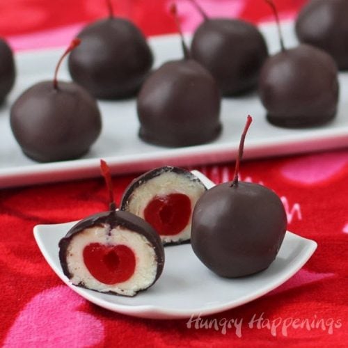 Chocolate Cherry Bombs - Cherry Filled Chocolate Cake Balls