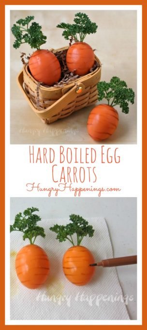 Hard Boiled Egg Carrots for Easter Dinner