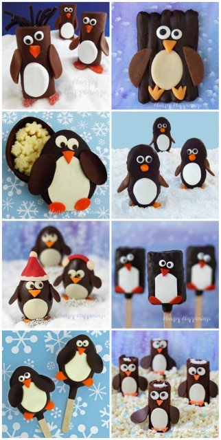 Coca-Cola Chocolate Cake Roll Penguins and Coke Bottle Penguins