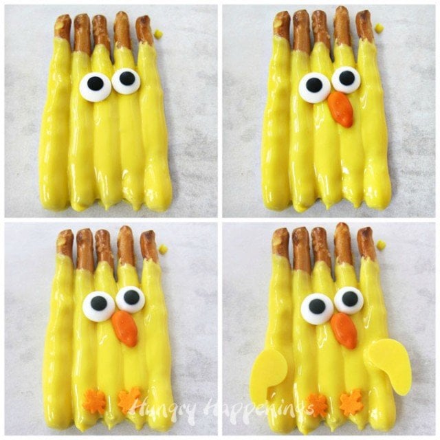 White Chocolate Pretzel Easter Chicks | Hungry Happenings