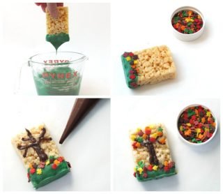 Fall Tree Rice Krispie Treats - Fun Thanksgiving Dessert