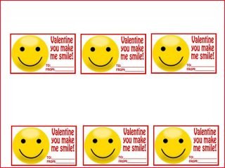 Easy Fudge Emoji with printable "Valentine You Make Me Smile" tags