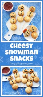 Cheesy Snowman Snacks - Fun Christmas Appetizers