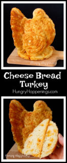 Cheese Bread Turkey - a quick loaf shaped like a turkey for Thanksgiving