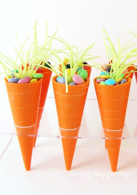 Carrot Candy Cups filled with Easter Candy - Hungry Happenings