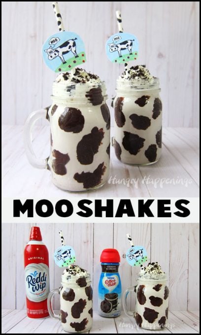 Cookies & Cream Milkshakes - MOOShakes with Chocolate Spots