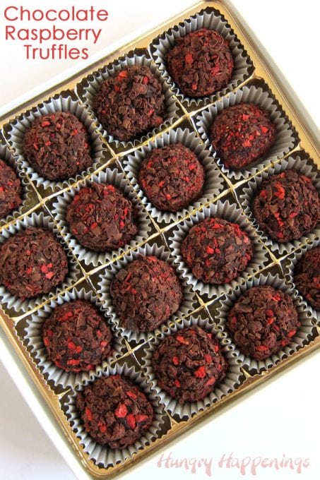 Chocolate Raspberry Truffles | Hungry Happenings