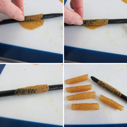 Chocolate-Filled Tuile Cookies | Hungry Happenings