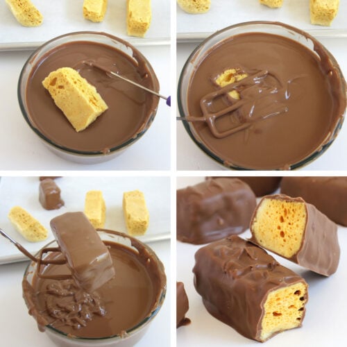 Sponge Candy (Copycat Cadbury Crunchie Bars) | Hungry Happenings