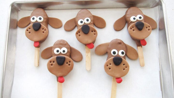 Chocolate Dogs - chocolate-dipped Nutter Butter lollipops